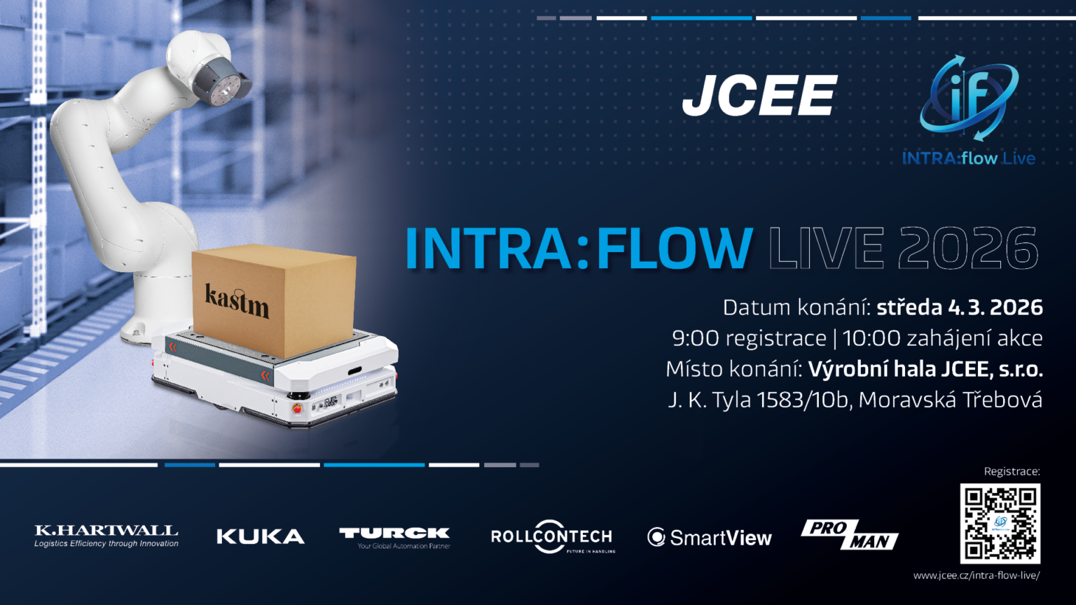 INTRA:flow live 2026: Automatizace a logistika v reálném provozu – JCEE